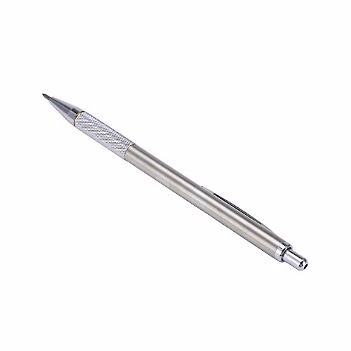 Jectse Diamond Glass Scriber Pen,Retractable Cutting Lettering Pen,Engraver Glass Cutting Tool,with Tungsten Steel Tip,For Cutting Glass And Ceramic Plate Or Engraving (Silver)
