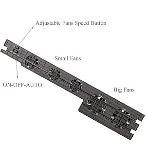 Megadream PS4 Pro USB Cooling Fan, External 5-Fans Super Turbo Temperature Cooler System with USB Cable for Sony Playstation 4 Pro Gaming Console - Black