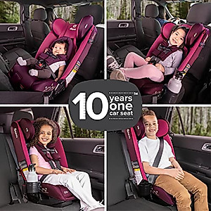 Diono Radian 3RX 3-in-1 Rear and Forward Facing Convertible Car Seat, Adjustable Head Support & Infant Insert, 10 Years 1 Car Seat Ultimate Safety and Protection, Slim Fit 3 Across, Pink Blossom