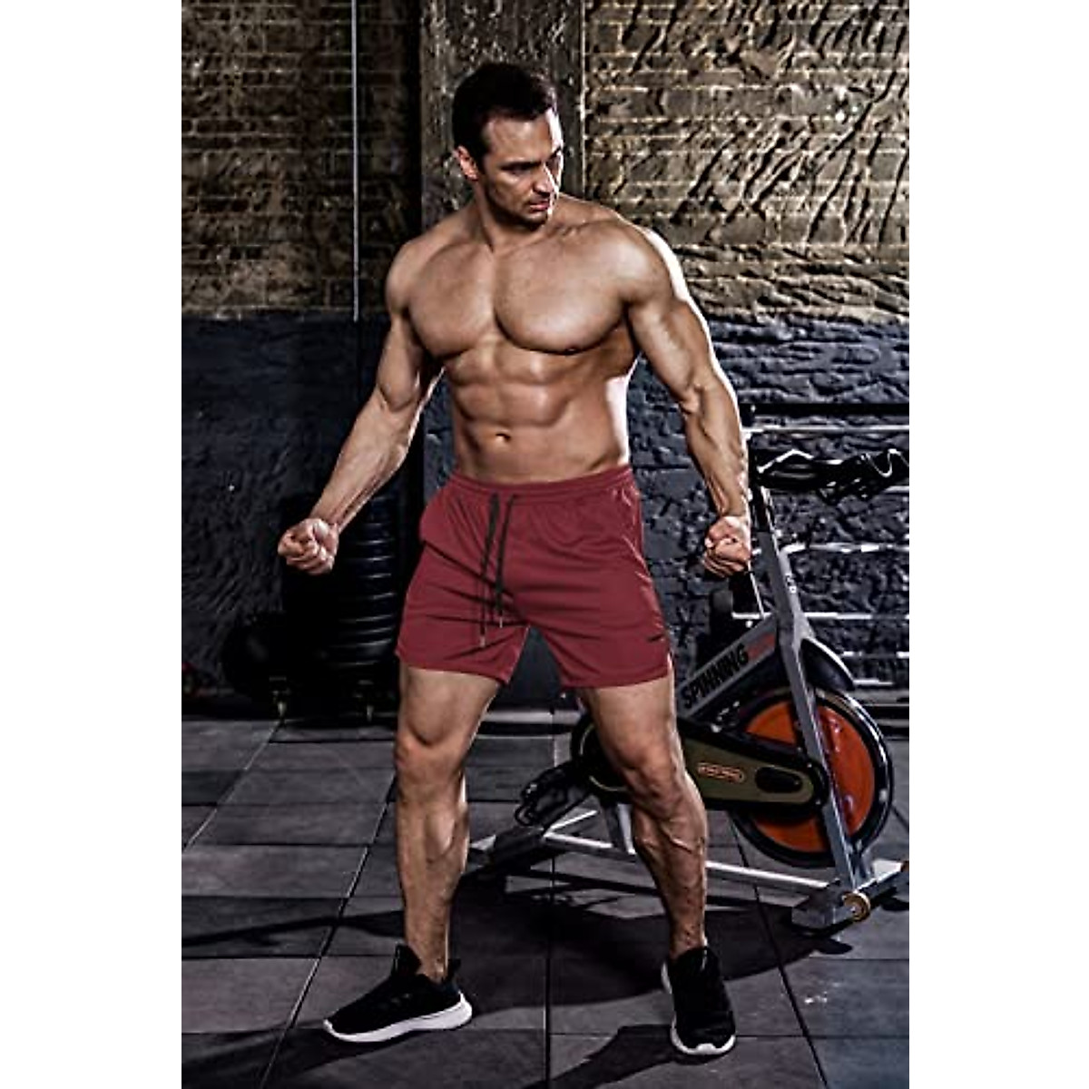 COOFANDY Men's 2 Pack Gym Workout Shorts Mesh Lightweight Bodybuilding Pants Training Running Sports Jogger with Pockets