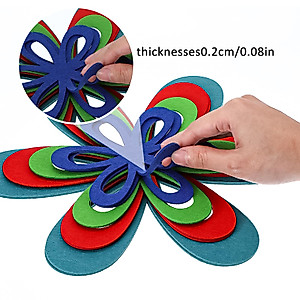 Oruola 8Pcs Pan Protectors,4 Different Sizes Color Flower Pan Protectors for Stacking,0.08In Thickness Felt Pot Protectors for Stacking and Protecting Glassware, Cookware and More,6In 8In 10In 12In