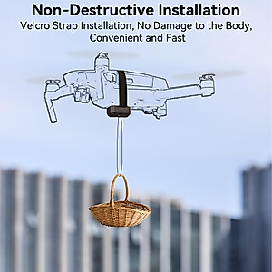 Drone Airdrop System for DJI Mini 4 Pro/Mini 3 Pro/Air 3/Mini 2 SE/Mavic 2/2S/Mavic 3 Pro Cine/Phantom 3 4/4 Pro Transport Release Delivery Payload Device for Wedding Scene Fishing Bait & Rescue