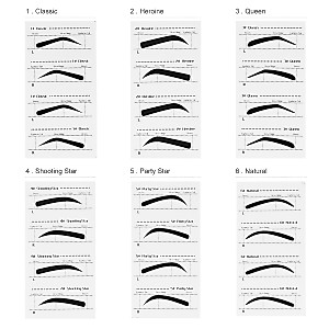 10Pcs Eye Brow Stencil Eyebrow Stencils Adhesive Eye Brow Shaping Stickers Makeup Beauty Tools for DIY Grooming