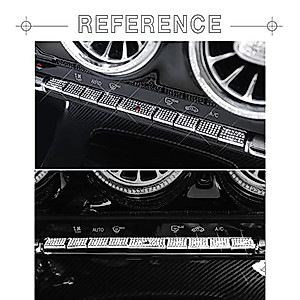 1797 for Mercedes Benz Accessories 2020-2022 CLA GLA GLB GLE GLS A-Class Bling AC Button Covers Air Conditioning Control Switch Caps Crystal Silver 9Pcs/Set