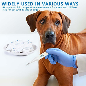 OBTANIM 100 Pieces Disposable Digital Thermometer Probe Covers Clear Temperature Sheath Sleeves for Oral, Rectal, Armpit