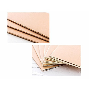 6pcs Travelers' Notebook Thread-bound Journal Diary Memo Pad,A6 Size & 30 sheets(Blank Pages)