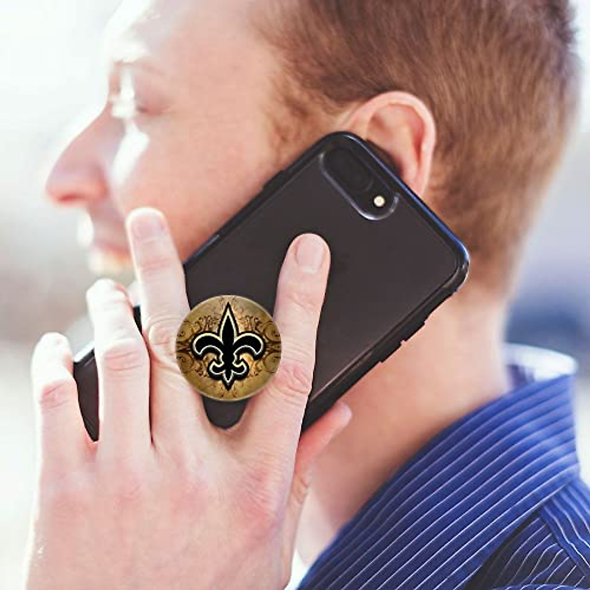 MIULHPA (3 Pack )Multifunction Football Team Cell Phone Stand Holder and Grip. Foldable Phone Kickstand Mount Compatible for Smartphones (Gold Design)