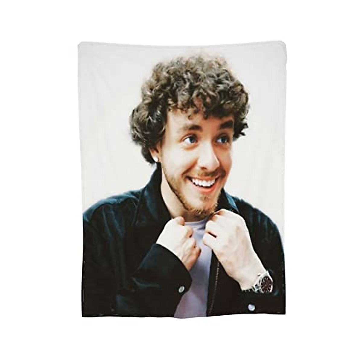 DOTZRLT Jack Rapper Harlow Singer Throw Blanket Printed Flannel Blanket Home Decor Soft Comfy Cozy Blankets 50"x40"