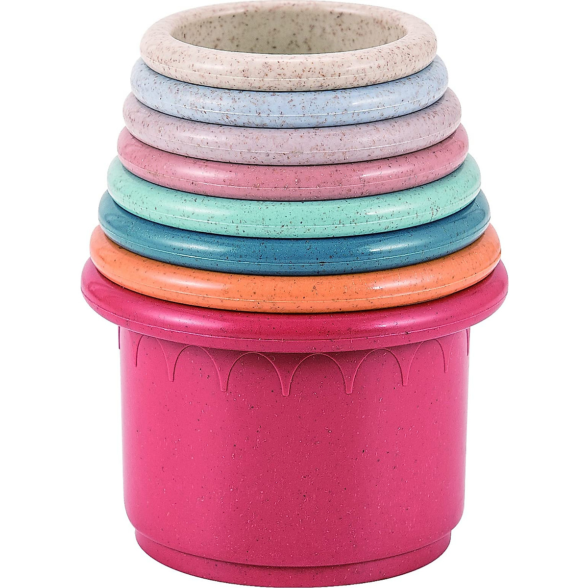 Belle Bear Stacking Cups Baby Toy, Bathing Toys and Building Toy for Early Educational Develop Toy Gifts for Boys and Girls（8 Pcs ）