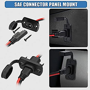 3PCS Sae Connector, SAE Quick Connector Harness, 1FT 12AWG SAE Adapter Male Plug to Female Socket Cable, Waterproof SAE Extension Cord for Solar Panel Generator Battery Charger Battery Tender cable