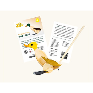 Wooden Push Toy Duck (Yellow) - 18 Months to 3 Years Old - Walking Toddler Toys Preschool Learning Activities Walking Baby Toys Learning Toys for Toddlers Develops Motor Skills