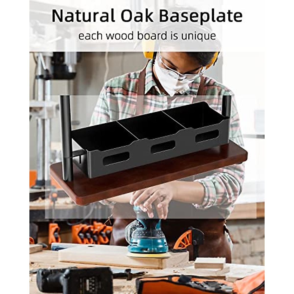 Tea Bag Organizer, 2 Tier Tea Bags Organizer Holdr Holds 50 Teabags, Solid Wood Vertical Tea Storage, Tea Rack for Tea Bags, Countertop, Black