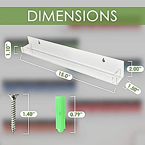 Nail Polish Rack Organizer, 6PCS/Set Acrylic Shelves, Floating Bookshelf for Kids, Shelf for Book Display Makeup Product Spice Organizer, Wall Mounted Shelf