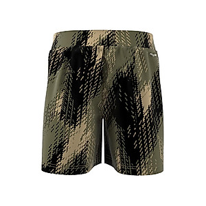 adidas Boy's Printed Shorts (Little Kids/Big Kids) Beige Tone/Black/Focus Olive MD (10-12 Big Kids)