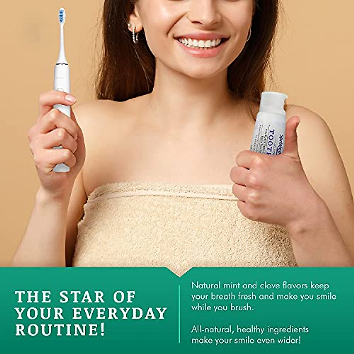 Sprinjene Fluoride Free Toothpaste for Sensitive Teeth & Gum Fresh Breath Helps Dry Mouth Natural Non Fluoride Toothpaste for Adult SLS Free, Toxic Preservative Free with Black Seed Oil & Zinc 2 Pack