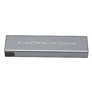 M.2 NVME SSD Enclosure Adapter Tool Free,Dual Protocol Aluminum Alloy Type C Mobile SSD Case for 2230 2242 2260 2280 M.2 SSD,Support UASP