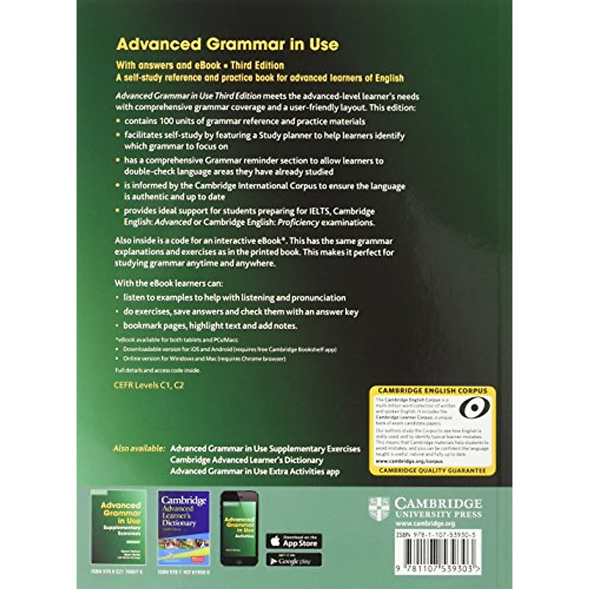 Advanced Grammar in Use Book with Answers and Interactive eBook: A Self-study Reference and Practice Book for Advanced Learners of English