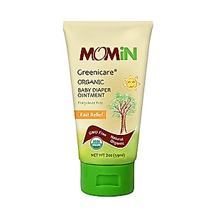 MOMiN USDA Organic Baby Diaper Rash Ointment, All Natural, Fast Relief and Prevention, 2 Fl. Oz