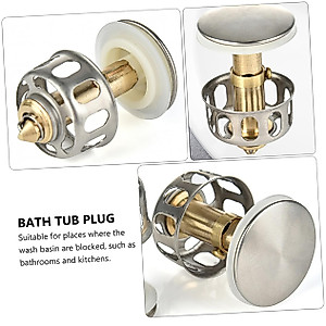 SHOWERORO 2pcs Sink Bathroom Sink Drain Bathtub Drain Stoppers Tub Hair Drain Catcher Vanity Sink Nun Ornament Sink Strainer Stopper Bath Tub No All Copper Plus 304