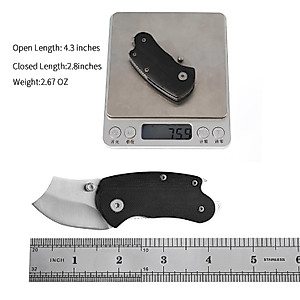 BYKCO Small Folding Pocket Knives, G10 Handle Small EDC Knife, 1.8 Inch Blade Folding Knife with Bottle Opener, Perfect EDC Tool for Women Teens Men(1 Pack, BG101)