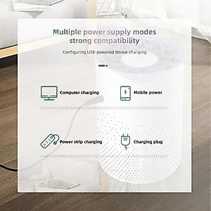 Mini Air Purifier,Small Size and Suitable for Placing On Your Desk or Bedside Table to Protect You. Noise ≤36dB, Sleep better-White