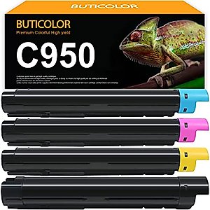 C950 Remanufactured Toner Cartridge C950X2KG C950X2CG C950X2MG C950X2YG Replacement for Lexmark C950 C950DE X950 X950DE Printers(4-Pack)