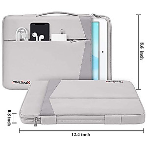 Meolsaek 13 Inch Laptop Sleeve Case Computer Bag for 13 MacBook,MacBook Air, Notebook，Durable Computer Carrying Case for 12.3" Surface Pro,Water-Resistant Hard Shell Case (13 Inch, Gray)