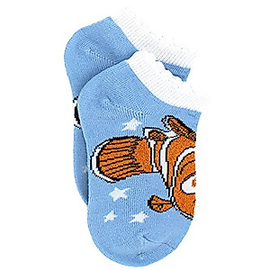 Finding Dory Nemo Girls 5 pack Socks (Shoe: 10-4 (Sock: 6-8), Lurex Dory Pastel)