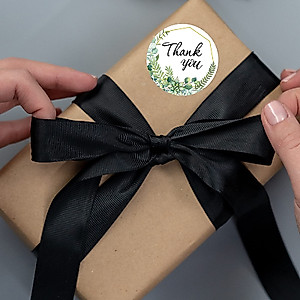 1500 PCS Thank You Stickers 1.5 Inch Greenery Labels Stickers for Wedding Envelopes, Small Business, Bakeries, Handmade Goods