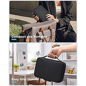 Zannaki Big Capacity Storage Pouch Marker Pen Pencil Case Simple Stationery Bag Box Art Tool & Sketch Storage Boxes for Bullet Journal Middle High School Office College Student Girl Women Adult Teen