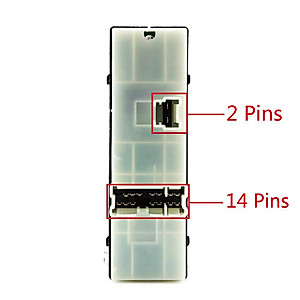Front Driver Side Power Window Switch Compatible for 2007-2012 Nissan Altima Replace# 25401ZN50B, 25401ZN50C