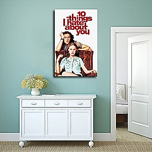 VEZCOS 10 Things I Hate About You Love Movie Cover Canvas Poster Bedroom Decor Sports Landscape Office Room Decor Gift Unframe-style 12x18inch(30x45cm)