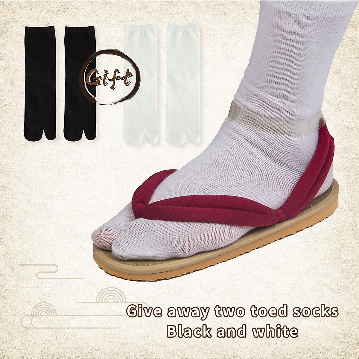Anime Unisex Cosplay Clog Shoes Japanese Cosplay Prop Oshitari (7.5,Deep Red)