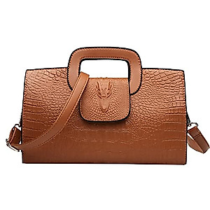 Women's Clutch Bag Chic Tote Handbag Shoulder Bag Solid Color PU Casual Crossbody Bag