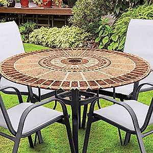 Jobar Decorative Stretch Table Cover (Mosaic), one Size