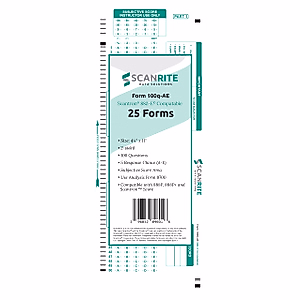 ScanRite - 882-E Scantron Compatible Testing Sheet (25 sheet pack)