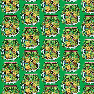 GRAPHICS & MORE Teenage Mutant Ninja Turtles Group Retro Gift Wrap Wrapping Paper Rolls