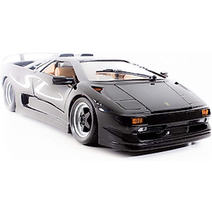 Maisto 1:18 Scale Lamborghini Diablo SV Diecast Vehicle, Black and White (31844BK)