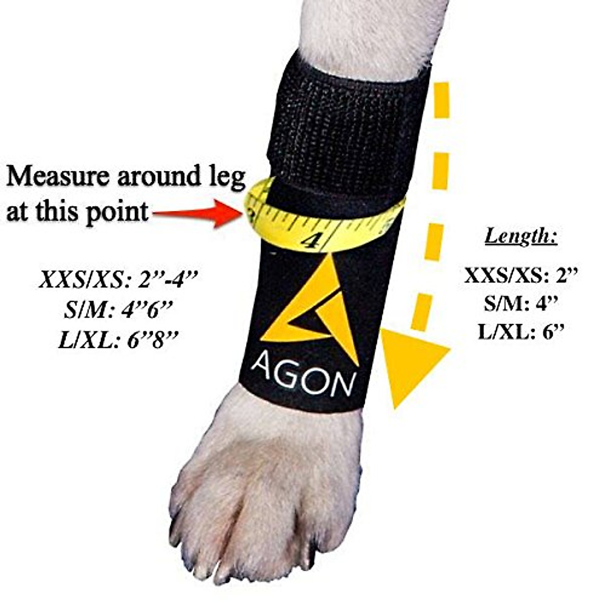 AGON® Pair Dog Canine Front Leg Brace Paw Compression Wraps with Protects Wounds Brace Heals and Prevents Injuries and Sprains Helps with Loss of Stability Caused by Arthritis (Large/X-Large)