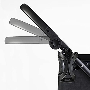 MY DUQUE - MAX Shopping Caddy, Personal Shopping Trolley, Foldable Shopping Trolley on 4 Wheels, Suspension, Height Adjustment Handle, Foot Brake, Cup Holder, Modern Design, Load Capacity up to 25 kg