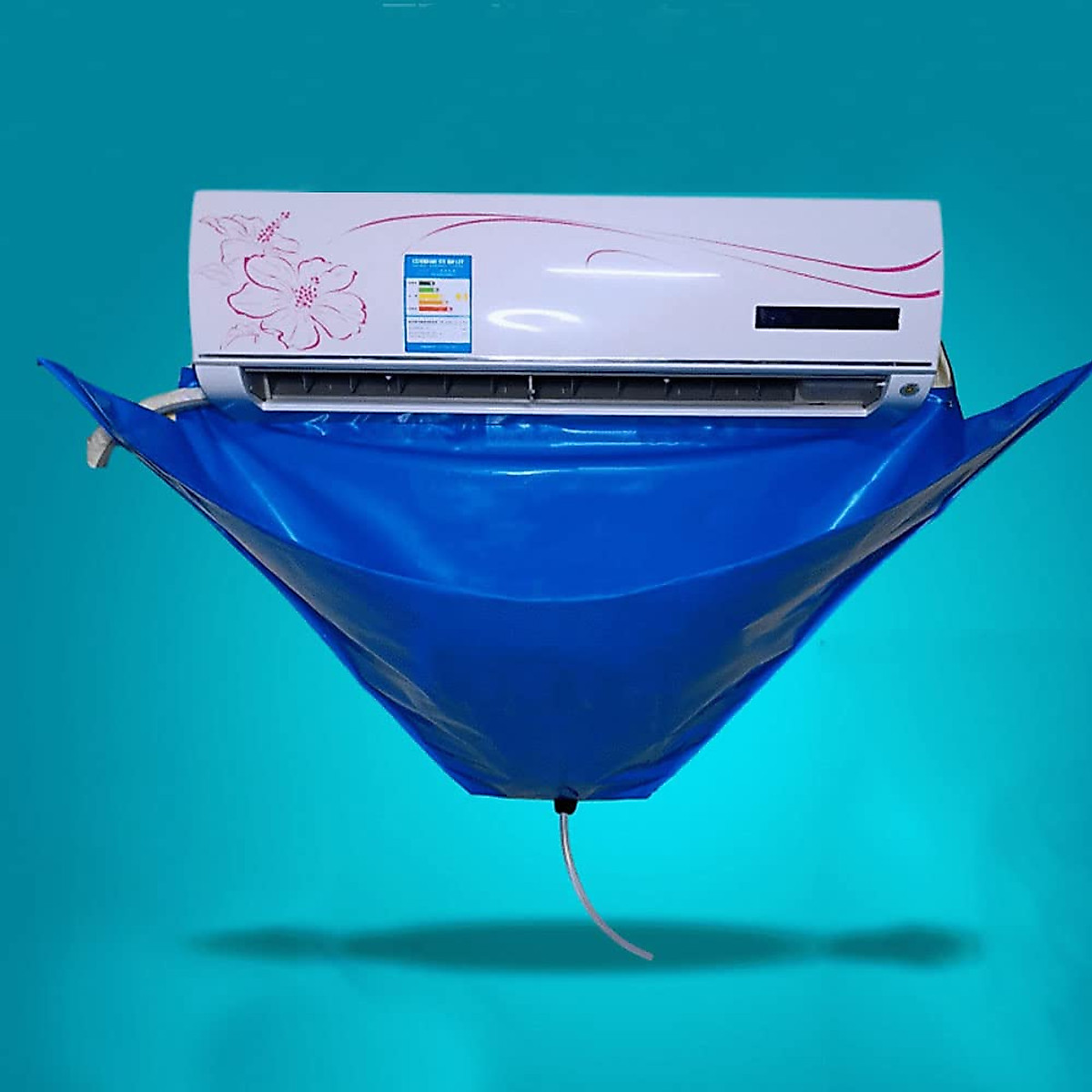 Air Conditioner Cleaning Cover Kit, Waterproof Wall Mounted Split Air Conditioner Dust Washing Clean Cover with 2.4mWater Pipe - Mini Split Clean Bag for Household 1~1.5P(size:135x60cm)