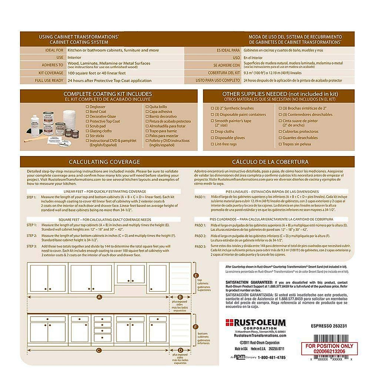Rust-Oleum 263232 Cabinet Transformations, Small Kit, Pure White