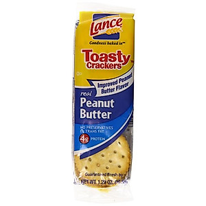 Lance Toasty Crackers, Real Peanut Butter, 51.5 Ounce (Pack of 40)