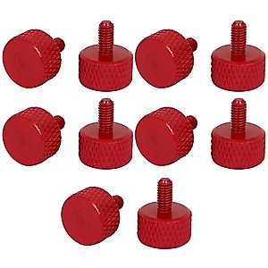 uxcell Computer PC Graphics Card M3x6mm Knurled Thumb Screws Wine Red 10pcs