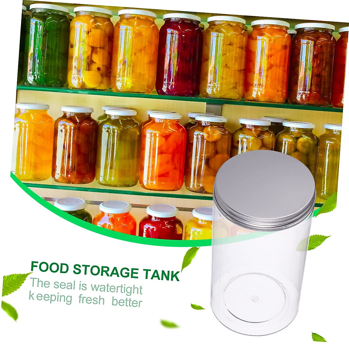 Cabilock 4pcs Plastic Cereal Storage Container Plastic Food Storage Container Tank Food Storage Jar with Lid for Loose Tea Sugar Dry Grains Food Coffee Bean 10cm