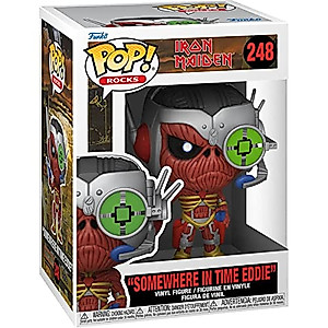 POP Iron [Maiden] Eddie - Somewhere in Time Funko Vinyl Figure (Bundled with Compatible Box Protector Case), Multicolored, 3.75 inches