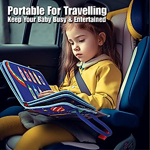 Goopreen Busy Board Montessori Toys for 1 2 3 4 Year Old Girls & Boys Sensory Toys for Toddlers 1-3, Educational Learning Basic Motor Skills - Travel Toys for Plane Car, Gift for 1-4 Yr Kids