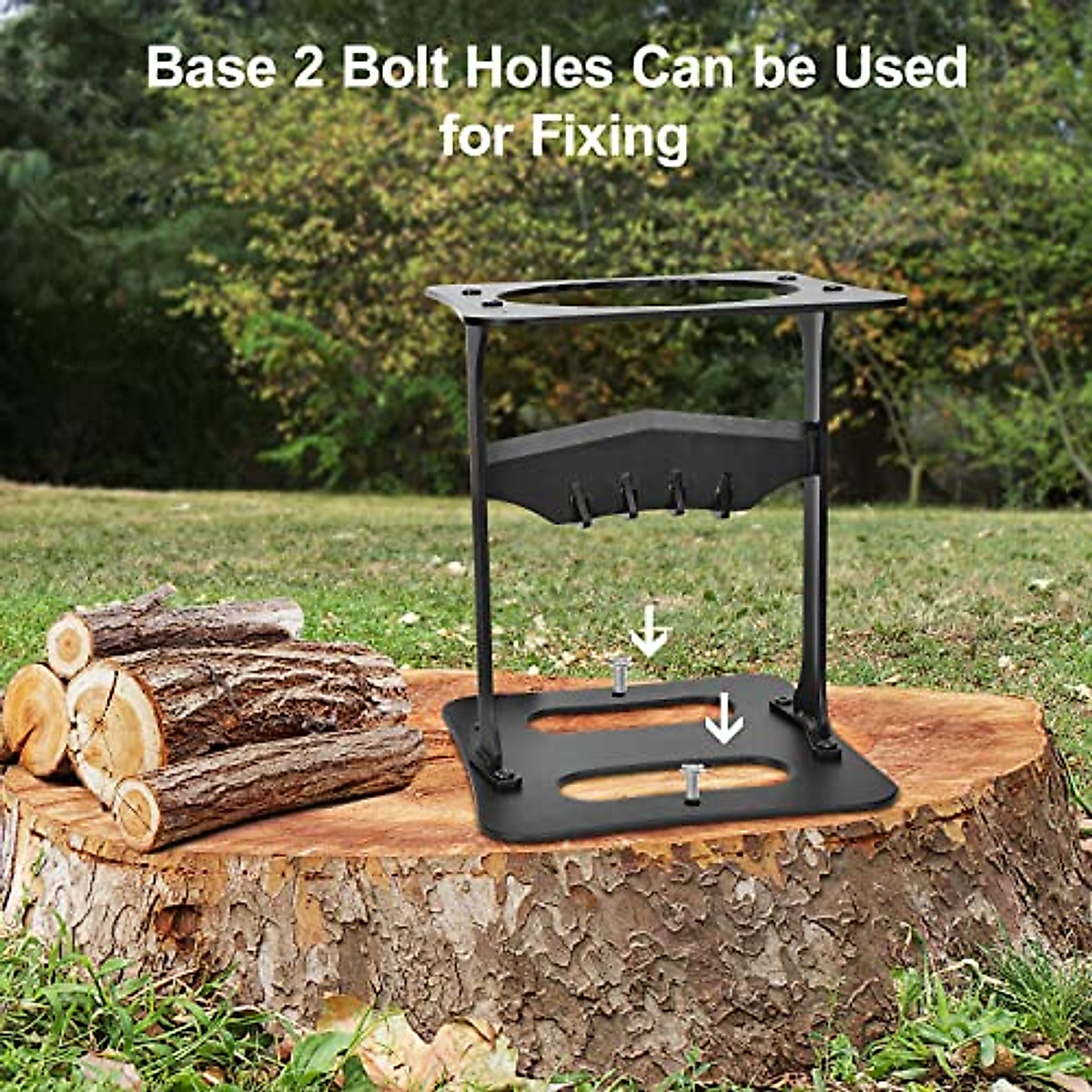 Kesfitt Firewood Splitter,Kindling Splitter with Storage Bag,Manual Wood Splitter,Safe Kindling Log Splitter Wedge,Heavy Duty Firewood Cutter for Fireplace Home Camping,12" x9.8"