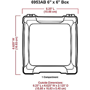 ArtBin 6953AB ClearView 6" x 6" Box Art & Craft Organizer, [1] Plastic Storage Case, Clear