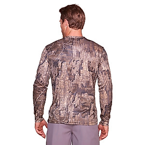 Realtree Men's Essential Camo Lightweight Performance Long Sleeve Shirt (RT Timber, X-Large)